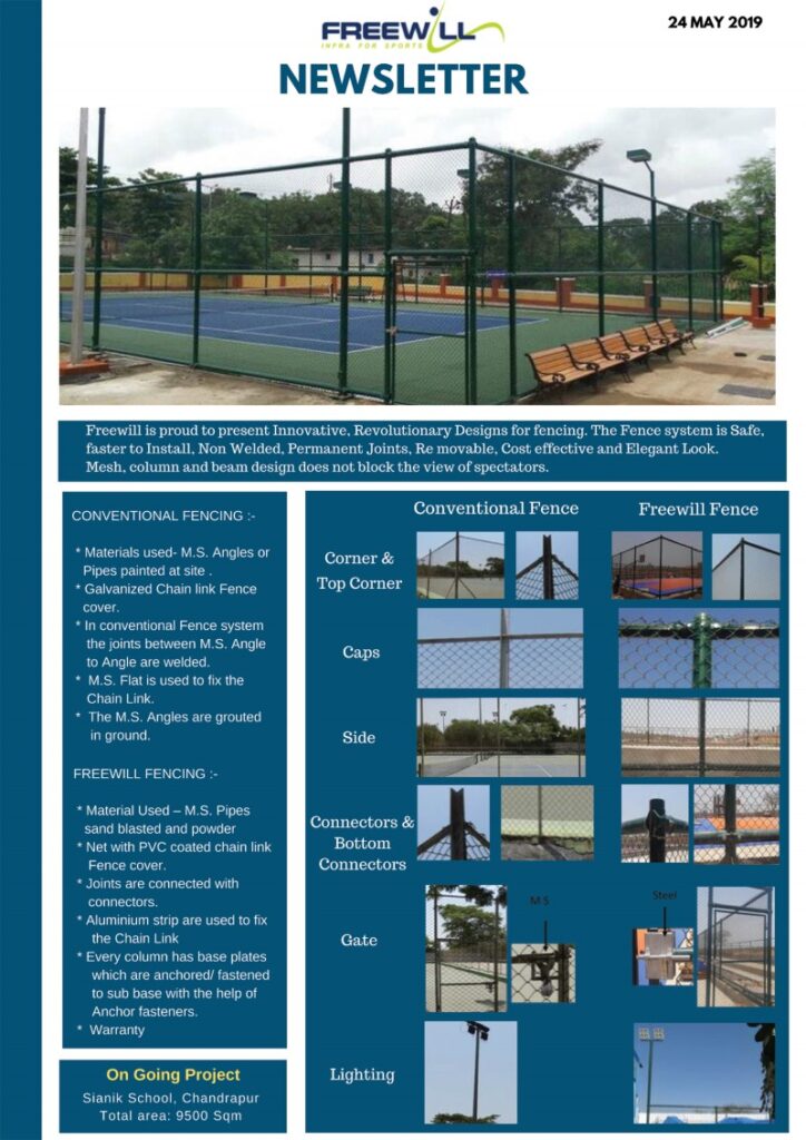 Freewill Fence System | Freewill Infra for Sports India